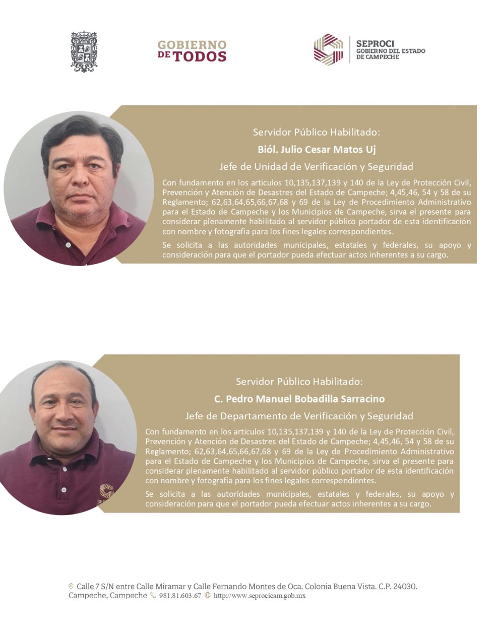 Dirreción de Verificación y Seguridad | SEPROCI